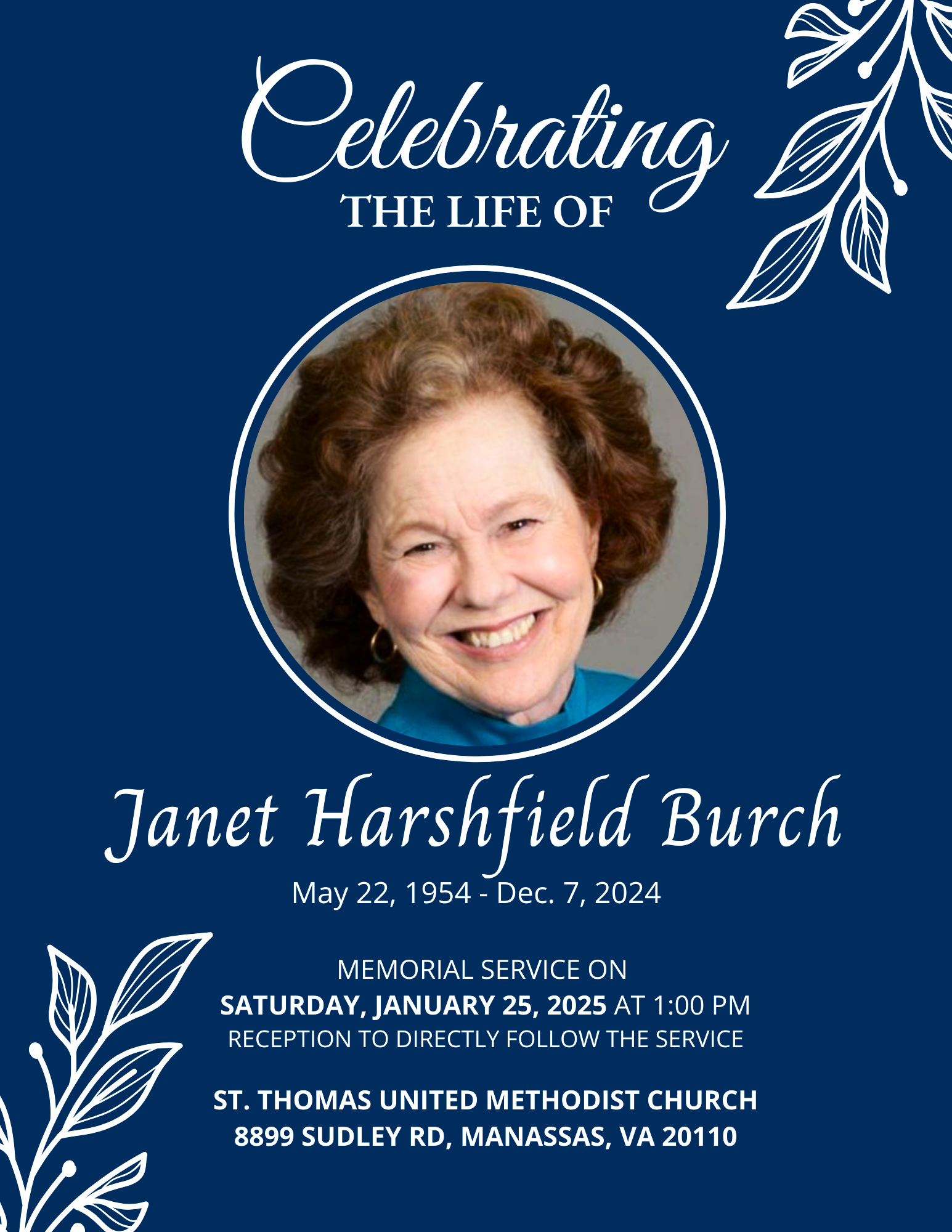 Memorial Service to be held for Jan Burch, Esteemed Secretary of the ...